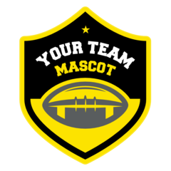 Custom Simple Football Shield Sticker