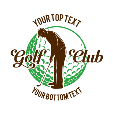 Custom Golf Circle Sticker with Golfer Putting