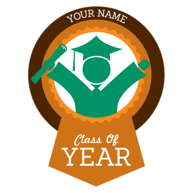 Custom Graduation Cheering Student Sticker