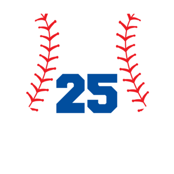 Personalized Heart Softball Sticker with Number