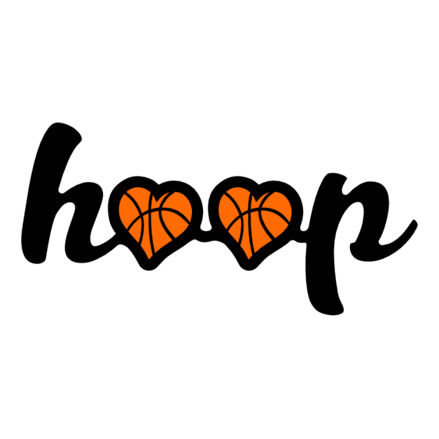 Custom Hoop Heart Basketball Sticker