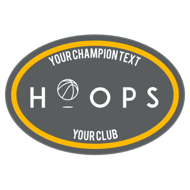 Custom Basketball Oval Decal | Basketball Team Sticker