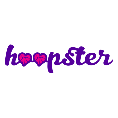 Custom Basketball Sticker of the word Hoopster