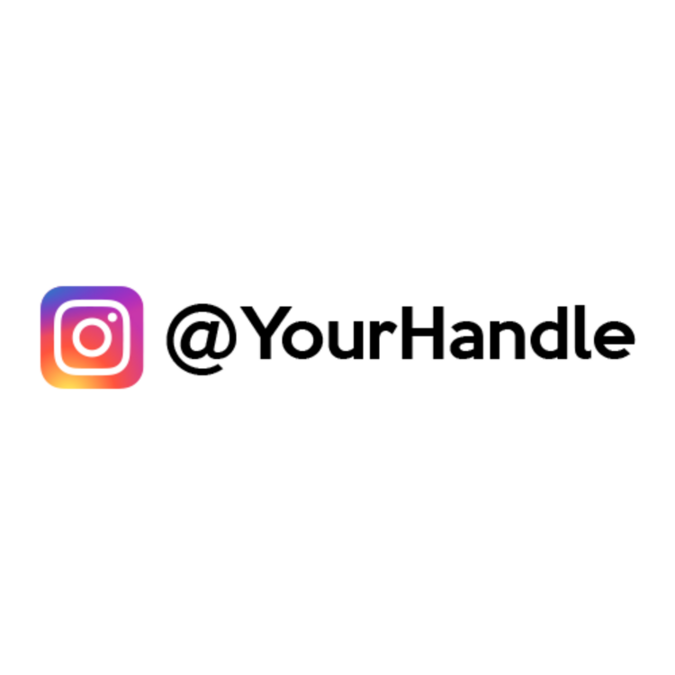 Instagram Stickers - Custom IG Handle Stickers