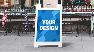 Custom Large A-Frame Signs - Heavy-Duty Plastic Stands