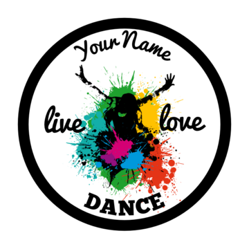 Custom Live Love Dance Circular Sticker