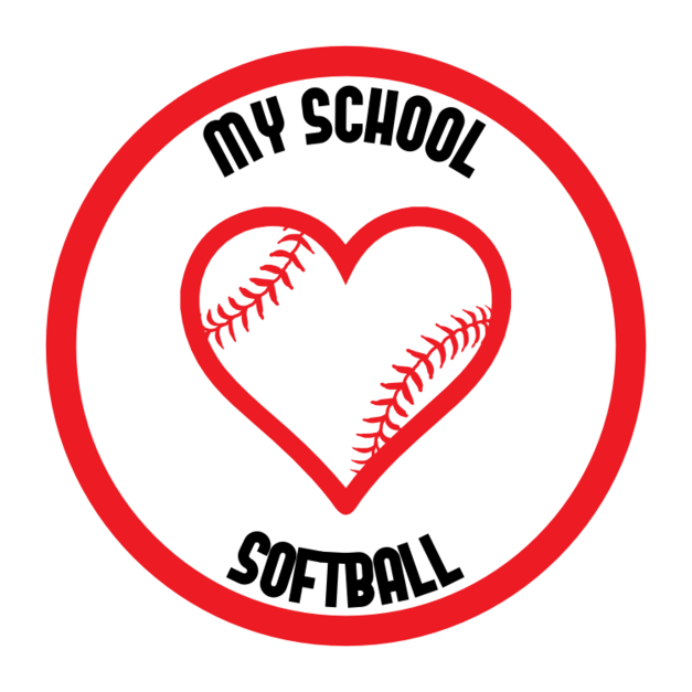 Personalized Love Softball Circle Decal