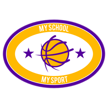 Custom Oval Basketball Sticker with Stars