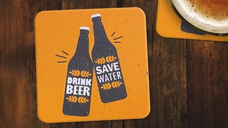 Custom Paper Drink Coasters - Absorbent Pulp Board