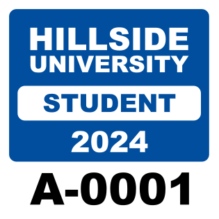 Custom Square Parking Permit Decals | Car Stickers