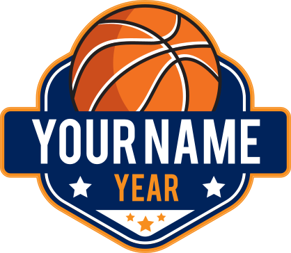Custom Personal Basketball Sticker with Your Name and Season Year
