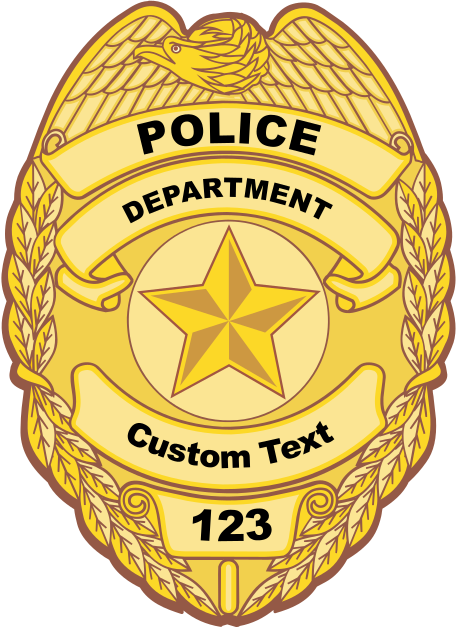 Custom Police Badge Sticker