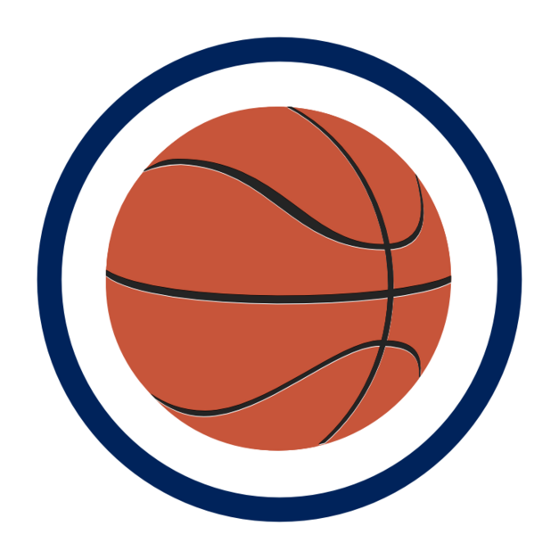 Custom Simple Basketball Circle Sticker