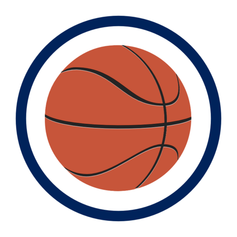 Custom Simple Basketball Circle Sticker