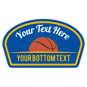 Custom Printed Basketball Shoulder Patch Style Sticker