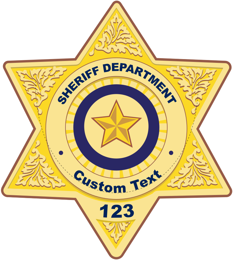 Personalized Sheriff Style Badge Magnet