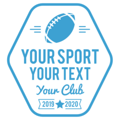 Custom One Color Football Team Sticker