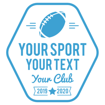 Custom One Color Football Team Sticker