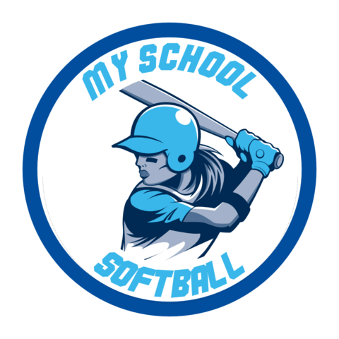 Personalized Team Colors Softball Circle Decal