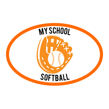 Personalized Softball Mitt Oval Decal