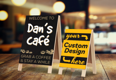 Custom Chalkboard Or White Board Table Top Signs - No Minimums