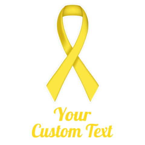 Custom Thin Yellow Ribbon Multi-Color Transfer Sticker