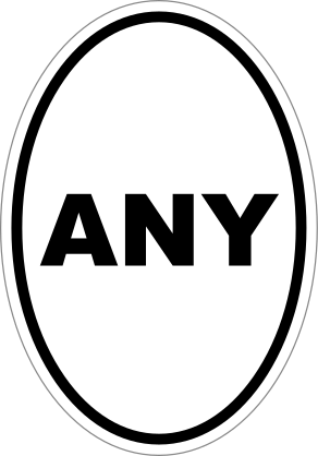 Custom Vertical Oval Sticker