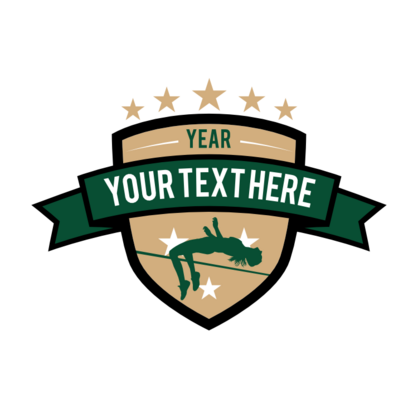 Personalized Women's Track High Jump Decal