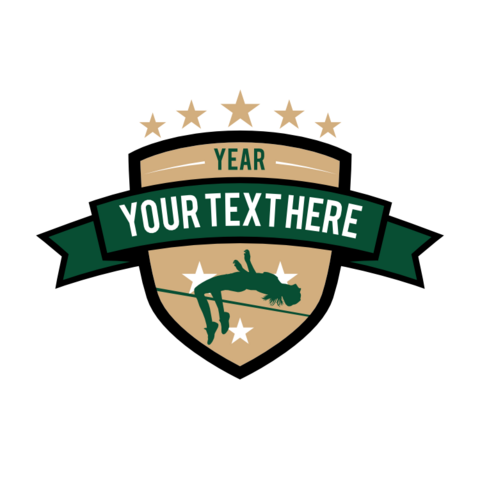 Personalized Women's Track High Jump Decal