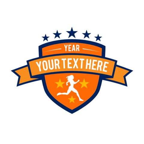 Personalized Women's Track Sprinter Decal