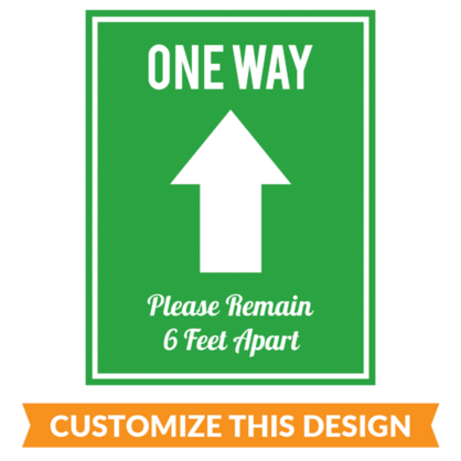 Direct Foot Traffic With These Custom One-Way Floor Stickers!