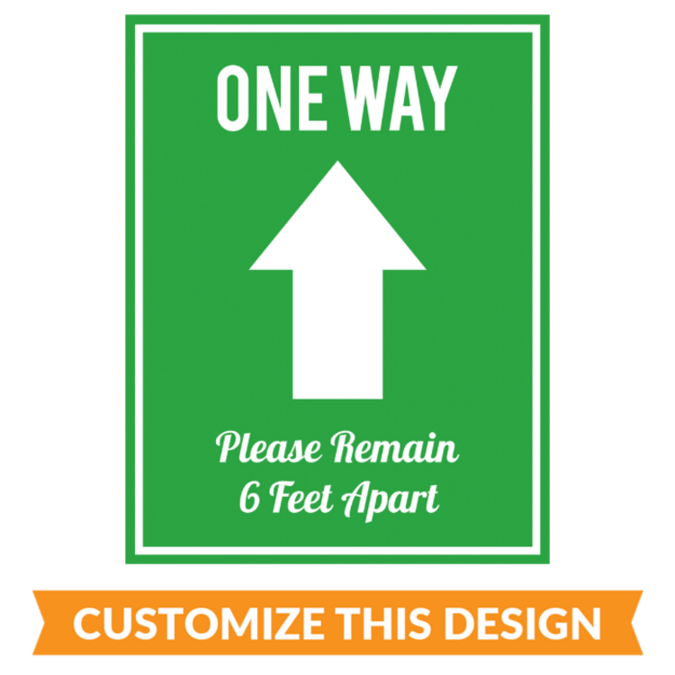 Direct Foot Traffic With These Custom One-Way Floor Stickers!