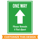 Direct Foot Traffic With These Custom One-Way Floor Stickers!