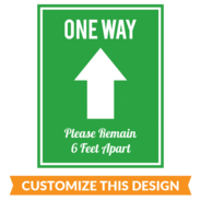 Direct Foot Traffic With These Custom One-Way Floor Stickers!