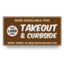 Custom Takeout & Curbside Sign | Car Stickers