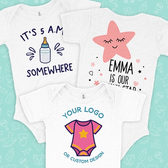 Custom Apparel Printing | T-Shirts/Sweatshirts, Baby Onesies
