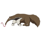 Cute Anteater Cartoon Sticker