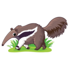 Cute Anteater On A Green Meadow Sticker