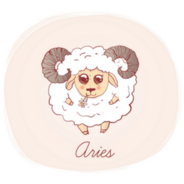 Cute Aries Cartoon Sticker