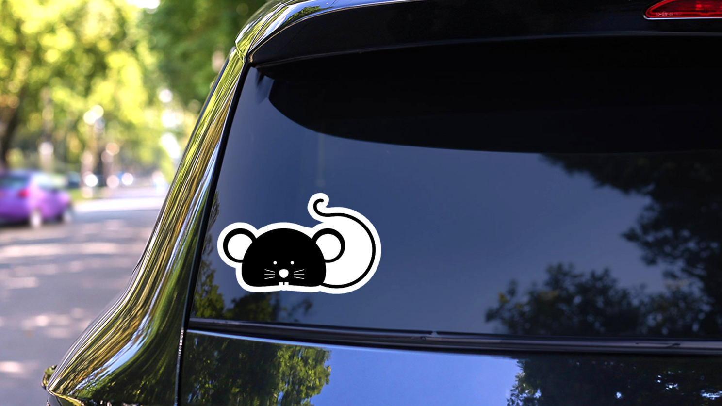 Cute Black Rat Sticker