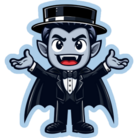 Cute Blue Vampire Sticker