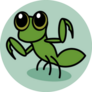 Cute Cartoon Praying Mantis Sticker