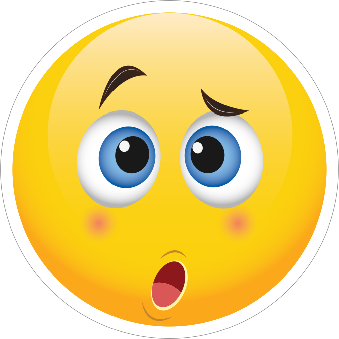 Cute Confused Emoji Sticker Shipped Fast & Free!