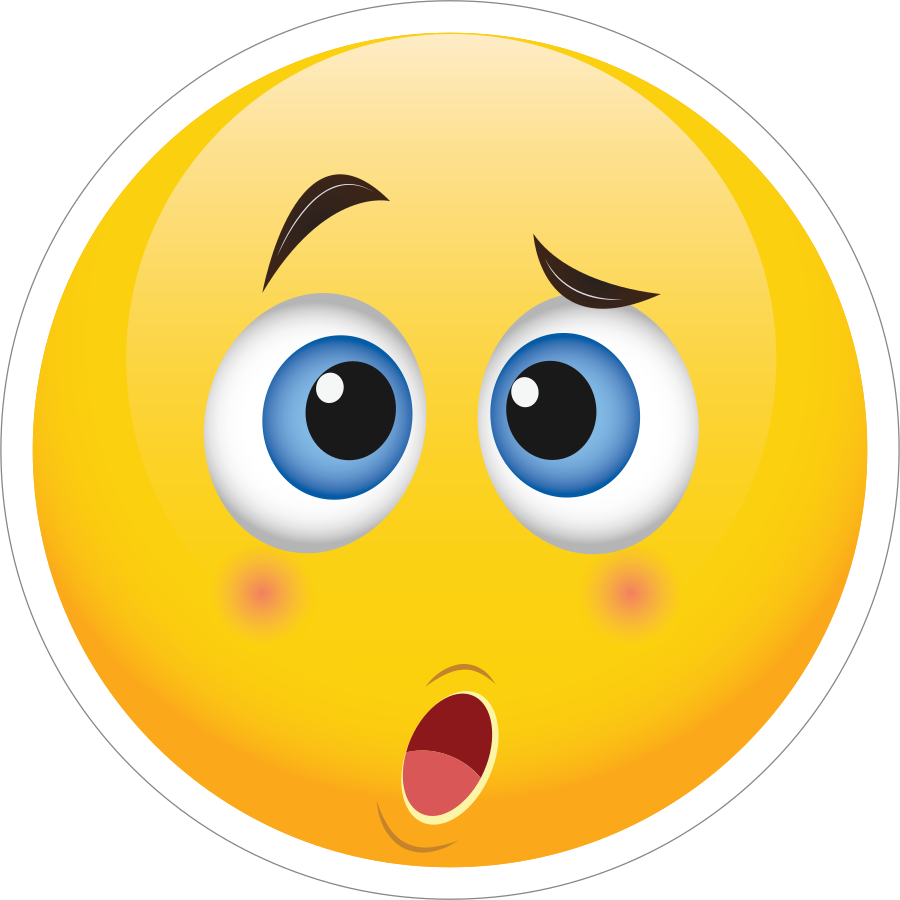 Cute Confused Emoji Sticker Shipped Fast & Free!