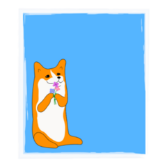 Cute Corgi Sitting Up Sticker