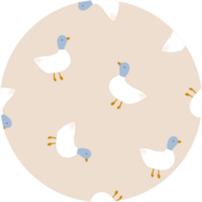 Cute Ducks On Beige Pattern Sticker