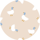 Cute Ducks On Beige Pattern Sticker