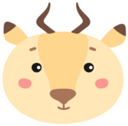 Cute Face Antelope Sticker