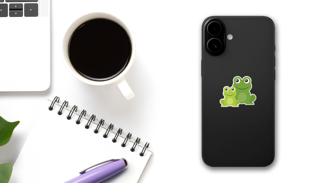 Cute Family of Frogs Sticker