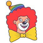 Cute Funny Clown Sticker